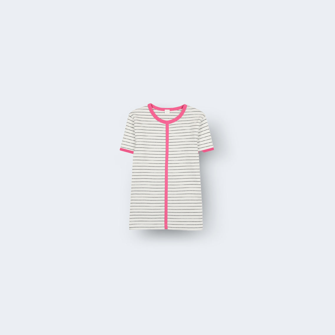 Line Stripe Short Sleeve T Shirt Joropo
